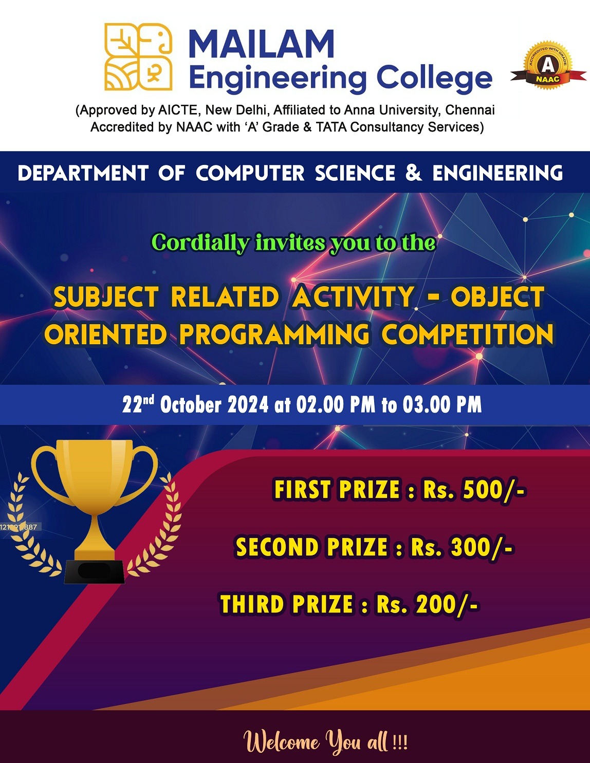 Subject related Activity -Object Oriented Programming Compettion - MEC