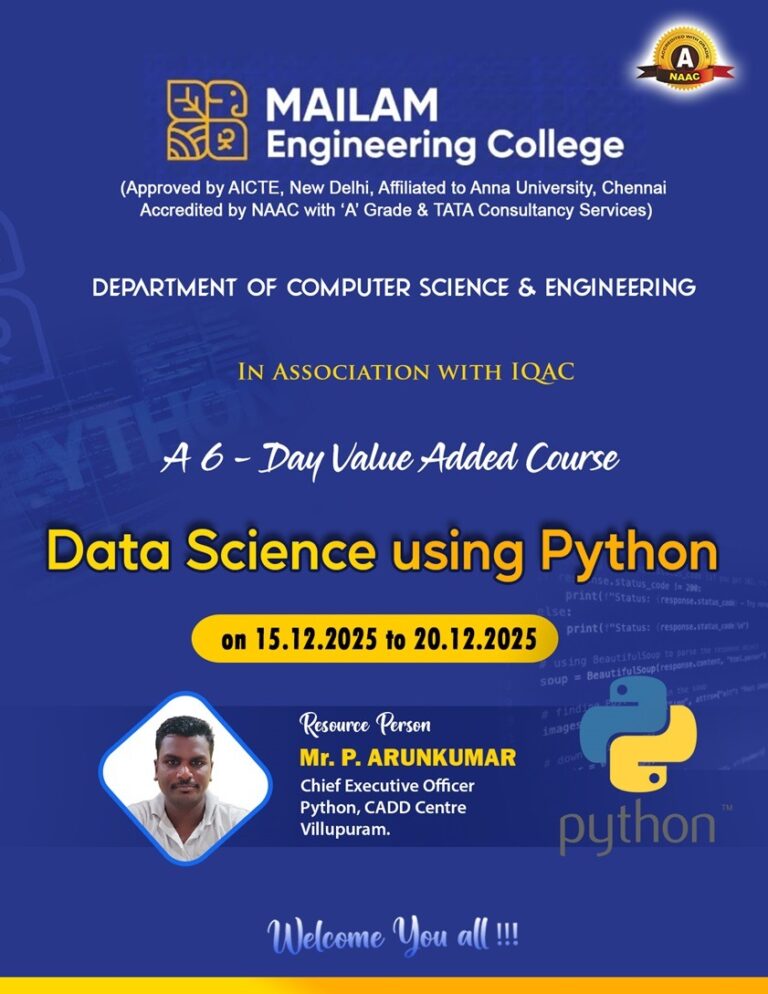 Data Science with Python: A Six-Day Value-Added Course - MEC